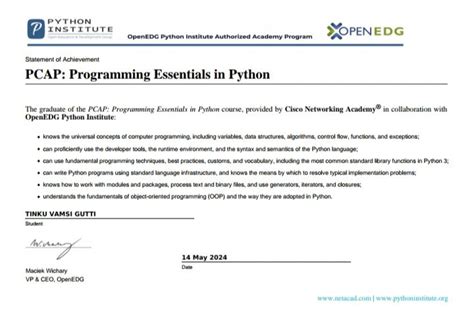 🎓 Delighted To Share That Ive Earned My Programming Essentials In