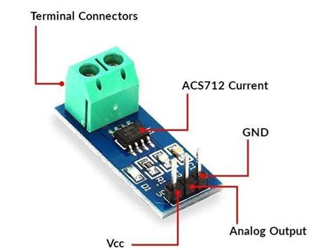 Current Sensor Module Acs712 5a Makers Electronics