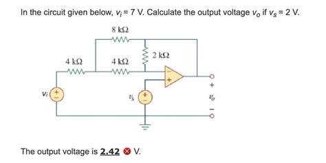 Solved In The Circuit Given Below V 7 V Calculate The
