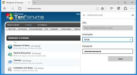 Microsoft Edge Saved Passwords Manage In Windows 10 Windows 10