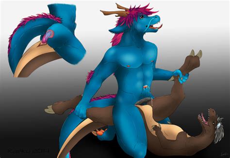 Rule 34 Anthro Anthro On Feral Ass Chryseus Dildo Dragon Duo Feral