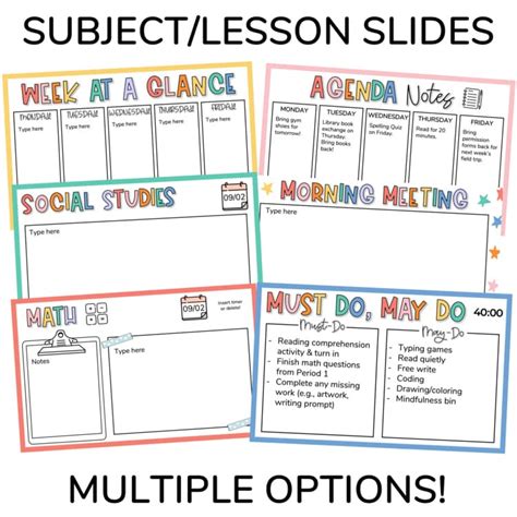 Class Slides Bundle Classroom Management Slides Editable With Timers