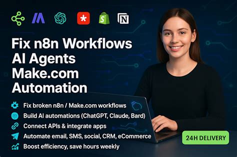 Fix N8n Workflow Automation Ai Automation Make Com Youtube Content Automation By Gtdom Fiverr