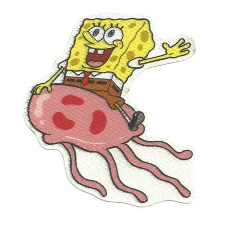Parche Textil Bob Esponja Medusa 10cm X 11cm Los Parches