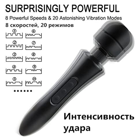 20 Modes Powerfull Usb Rechargeable Wand Vibrator Massage Full Body Muscle Av Sex Vibrator Toys