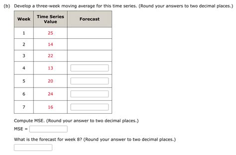 Solved Consider The Following Time Series Data A Chegg Com