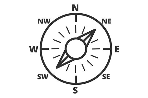 Compass Icon Navigation Circle With Arr Graphic By Vectortatu