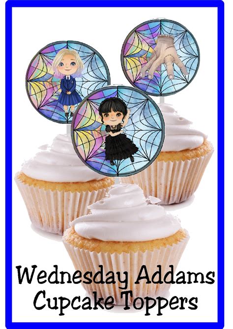 Diy Party Mom Wednesday Addams Cupcake Topper Printable