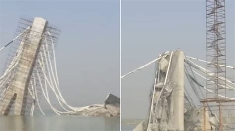 VIDEO New Visuals Show Wreckage Of Collapsed Bihar Bridge In Ganga One Guard Reported