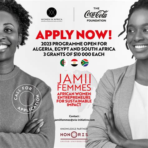 Call For Applications Jamii Femmes African Women Entrepreneurs For