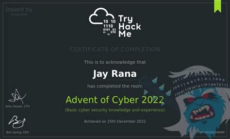 Cyber Connections Tryhackme Adventofcyber2022 Cybersecurity Jay Rana