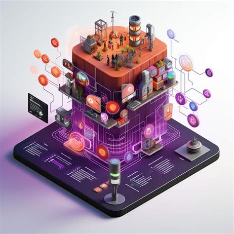 Premium Ai Image Isometric Virtual Private Networks