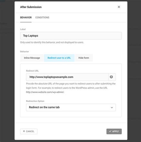 Forminator 3rd Party App Integration After Submission Behavior