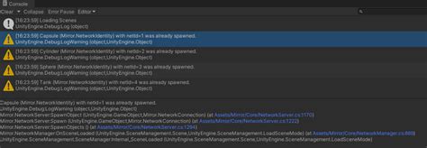 Interest Mgmt Spawn Warnings Host · Issue 3318 · Mirrornetworking