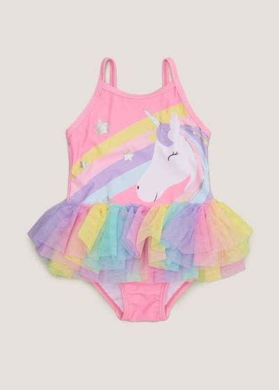 Girls Pink Unicorn Tutu Swimming Costume 6mths 6yrs Reviews Matalan