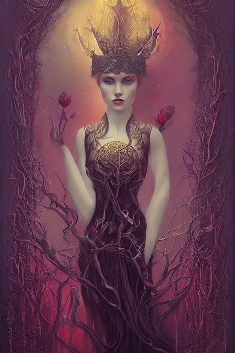 Jeweled Crown Other Worldly Fairy Autumn Court Art Stable Diffusion