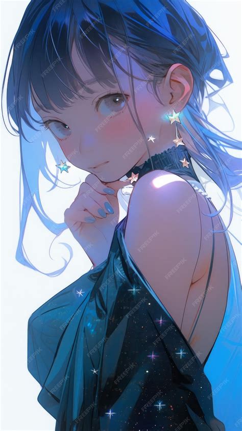 Premium Ai Image Image Of Stargazing Girl Photo Realistic Anime