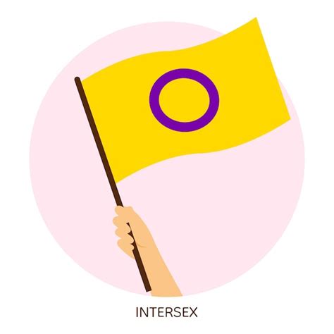 Premium Vector Hand Holding Intersex Pride Flag