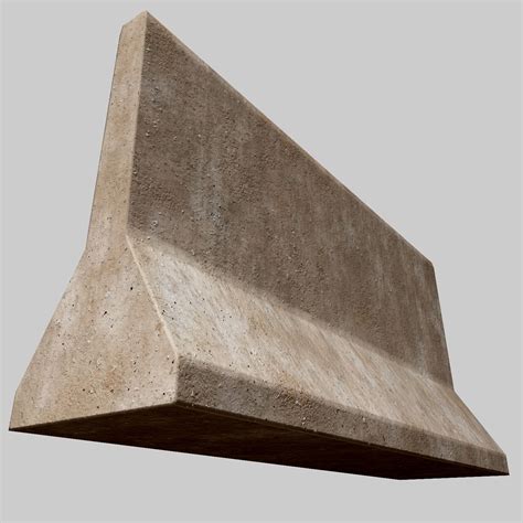 콘크리트 장벽 3d 모델 9 Max Fbx Obj Dae 3ds Stl Dwg Unknown Ma Free3d