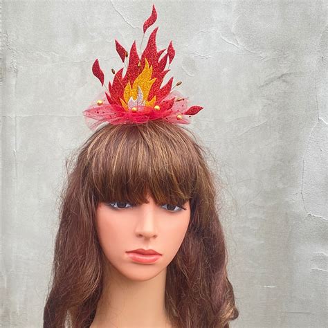 Fire Hair Clip Fire Headband Flame Headband Fire Headpiece Costume Fire