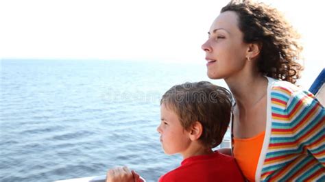 Mother And Son Float Fast Moving Boat Hydrofoil On Stock Video Video Of Leisure People 321362047