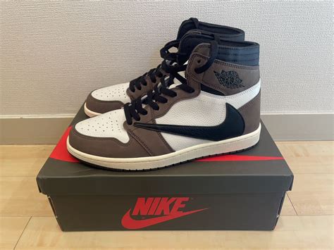 【目立った傷や汚れなし】美品！ Travis Scott Nike Air Jordan 1 Retro High Og Ts Sp Sail