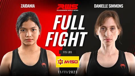 ไฟต์เต็ม Full Fight L Zaidania Vs Danielle Simmons L ซัยดาเนีย Vs แด