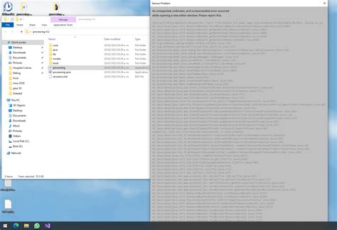 Processing Wont Start An Unexpected Unknown And Unrecoverable Error Ocurred Processing