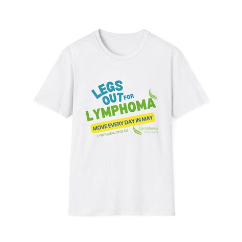 유니섹스 소프트스타일 티셔츠 림프종을 위한 다리 밖 2025년 Xnumx월 림프종 호주