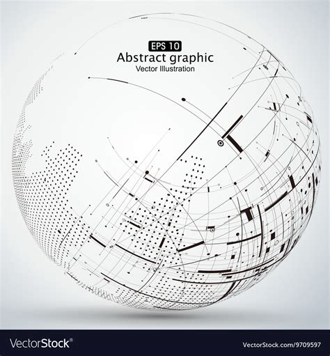 Curve Constructed The Sphere Wireframe Royalty Free Vector