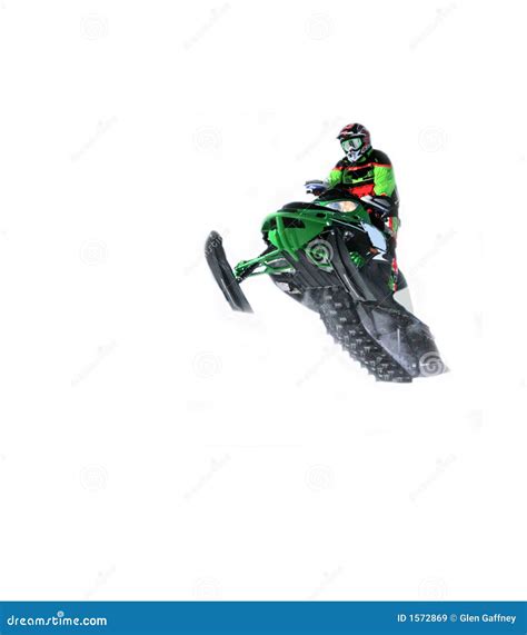 Snowmobile White Background Stock Image Image Of Transportation