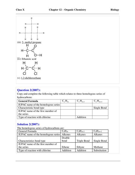 Selina Solutions Class Concise Chemistry Chapter Organic