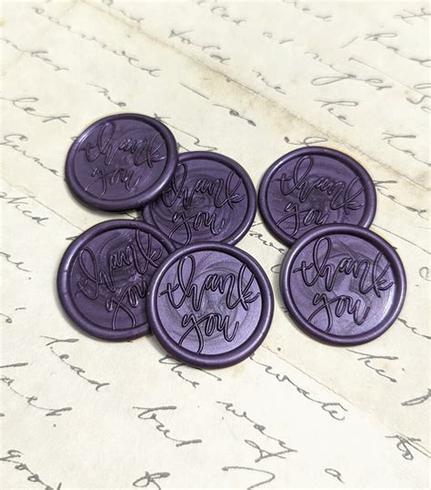 Premade Thank You Wax Seals Peel And Stick Thank You Cards