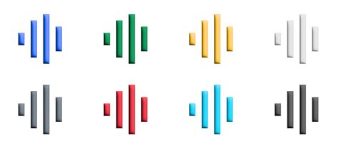 Audio Spectrum Icon Set Colored Symbols Graphic Elements 16597711 Png