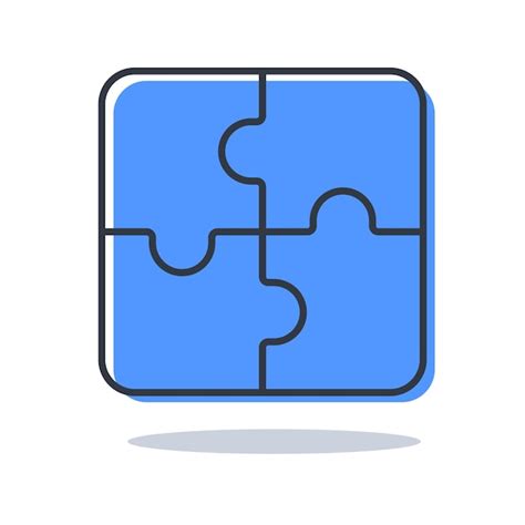 Free Vector Four Piece Puzzle