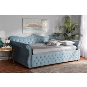 Baxton Studio Abbie Traditional Transitional Grey Velvet Fabric