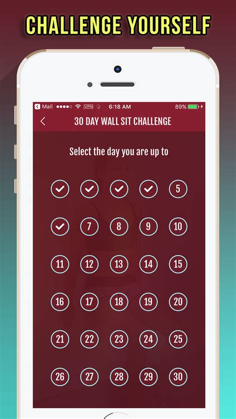 30 Day Wall Sit Challenge