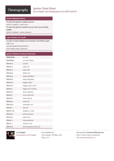 4 Ipython Cheat Sheets Cheat Sheets For Every Occasion