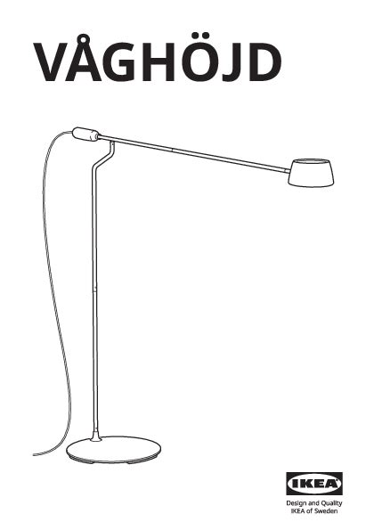 Ikea VÅghÖjd Led Floor Lamp Assembly Instructions And Manual