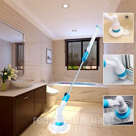 Электрическая щетка для уборки Spin Scrubber с 3 насадками ...