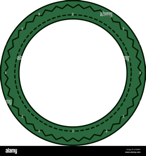 Circular Frame Icon Over White Background Colorful Design Vector