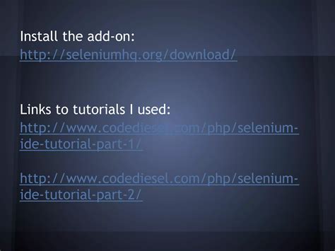 Selenium Ide Ppt