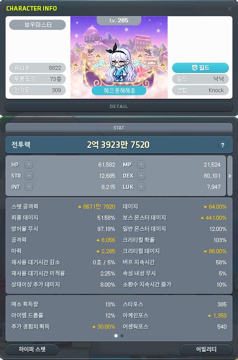 메이플스토리 인벤 28522억 보마노칼스킵이카트라이 고정팟 들어가요 메이플스토리 인벤 길드친구농장