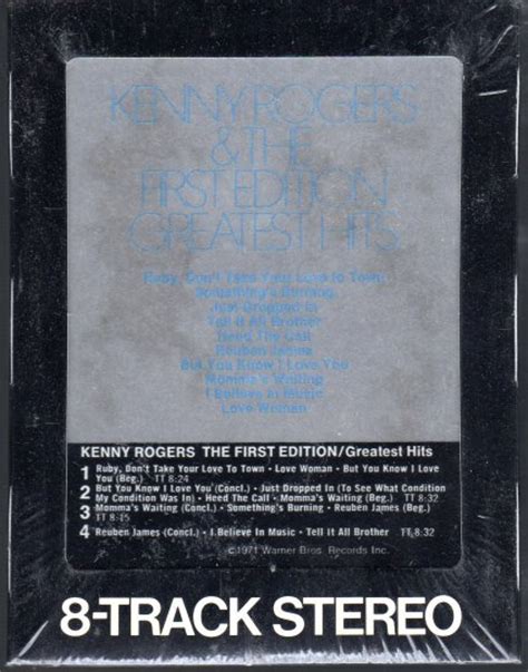 Kenny Rogers And The First Edition Greatest Hits 1971 Wb Sealed 8 Track