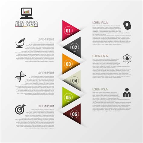 인포그래픽 타임라인 화살표와 함께 다채로운 개념 터 일러스트레이션 프리미엄 벡터