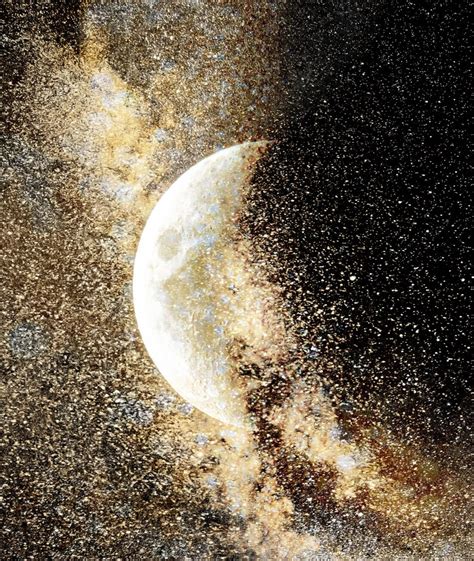 Moon Art Prints Set Of 3 Prints Outer Space Art Etsy