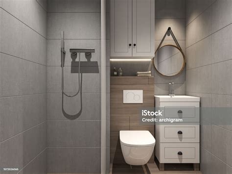 인테리어 디자인 아키텍처 컴퓨터는 욕실의 이미지를 생성 아키텍처 시각화 3d 렌더링 0명에 대한 스톡 사진 및 기타 이미지 Istock