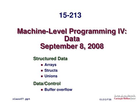Machine Level Programming Iv Data September 8 Ppt Download