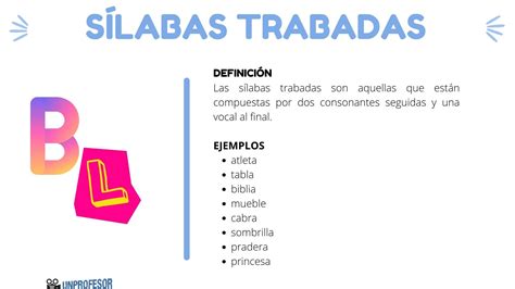 50 Ejemplos De Palabras Con Sílabas TRABADAS Para Niños 50 OFF