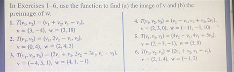 Solved In Exercises 1 6 ﻿use The Function To Find A ﻿the